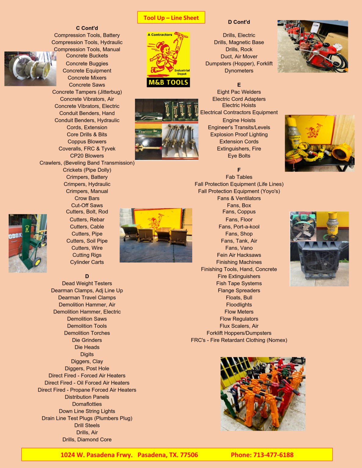 Equipment – MB Tools